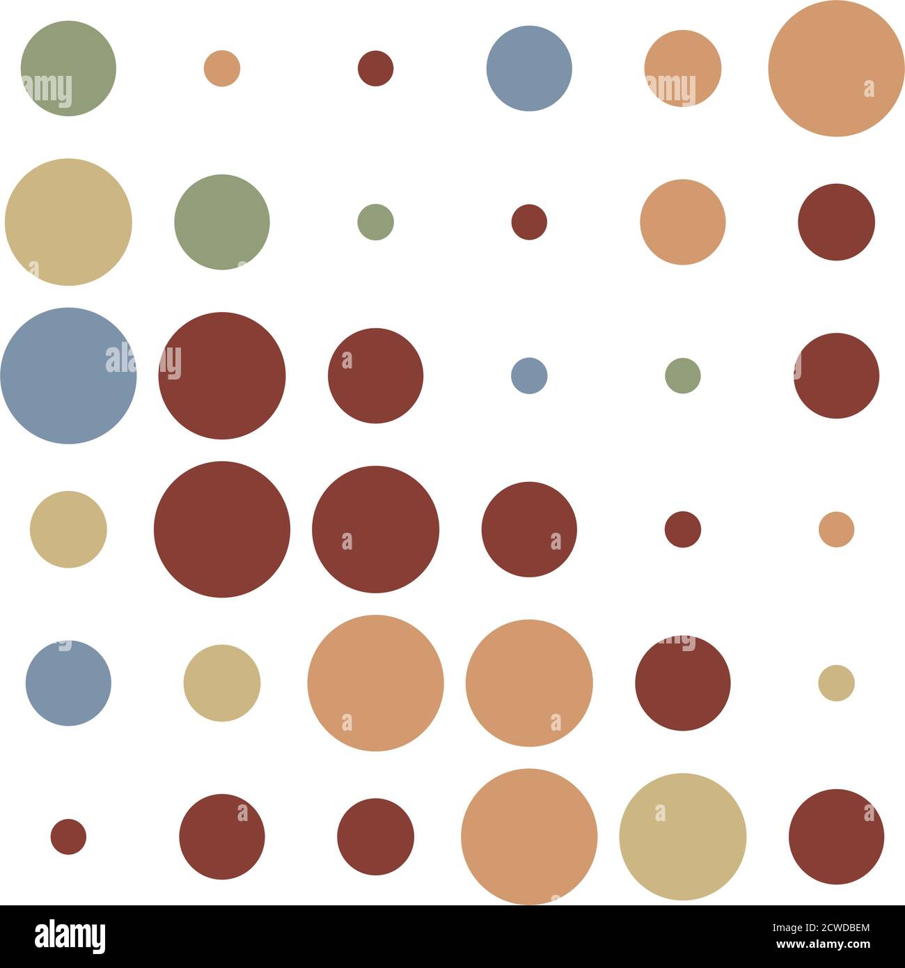 6x6 circles dots variation design. Dotted speckles, freckles. Circles ...