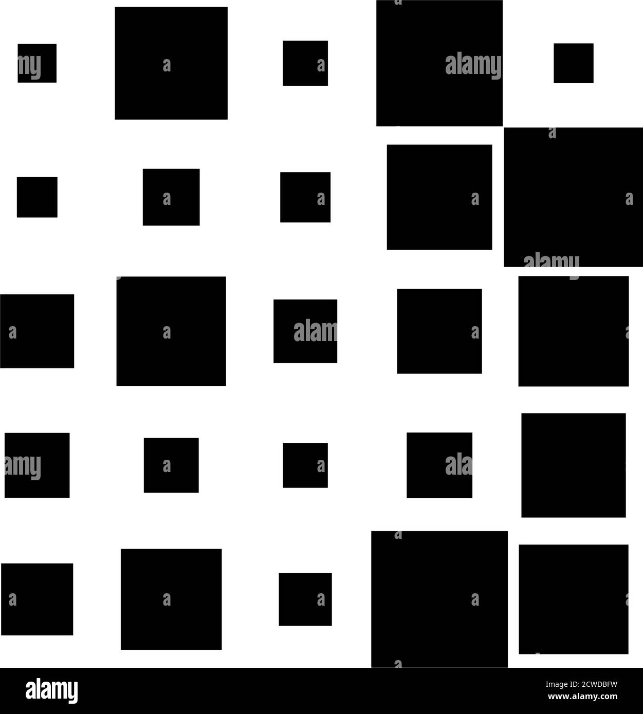 5x5 cube, square geometric arrangement. Square illustration Stock ...
