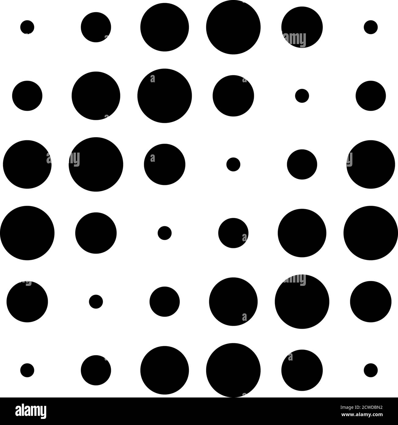 6x6 circles dots variation design. Dotted speckles, freckles. Circles ...