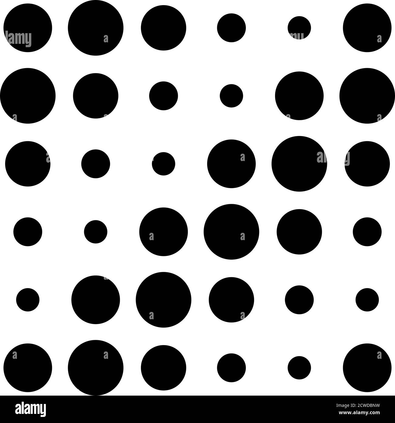 6x6 circles dots variation design. Dotted speckles, freckles. Circles ...