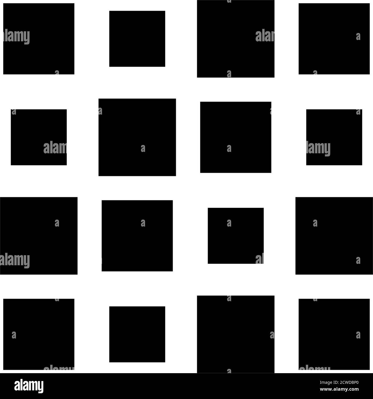 4x4 cube, square geometric arrangement. Square illustration Stock ...