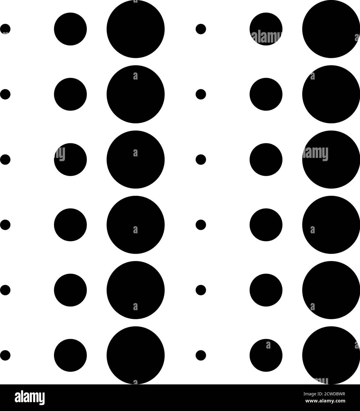 6x6 circles dots variation design. Dotted speckles, freckles. Circles ...