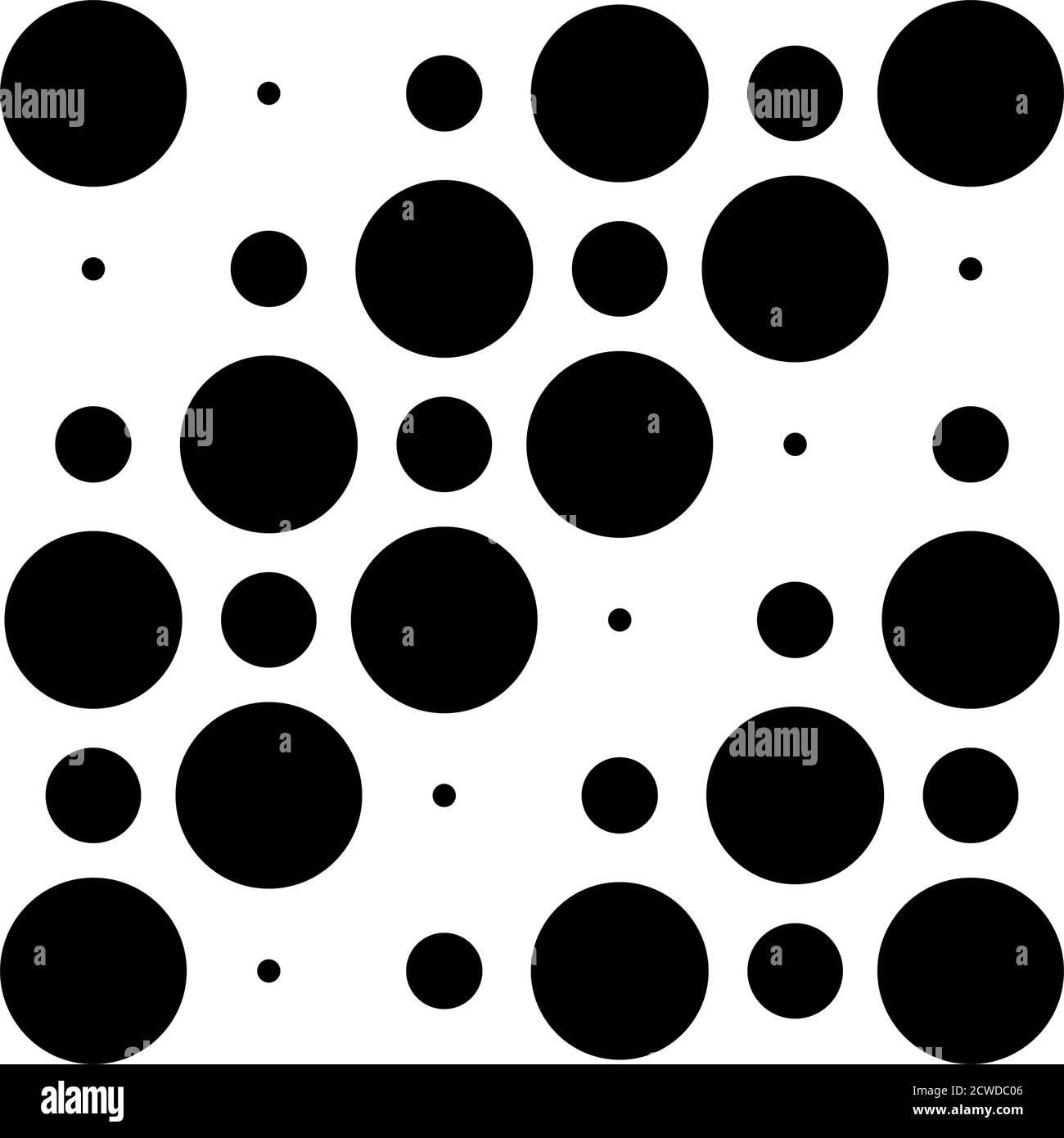 6x6 circles dots variation design. Dotted speckles, freckles. Circles ...