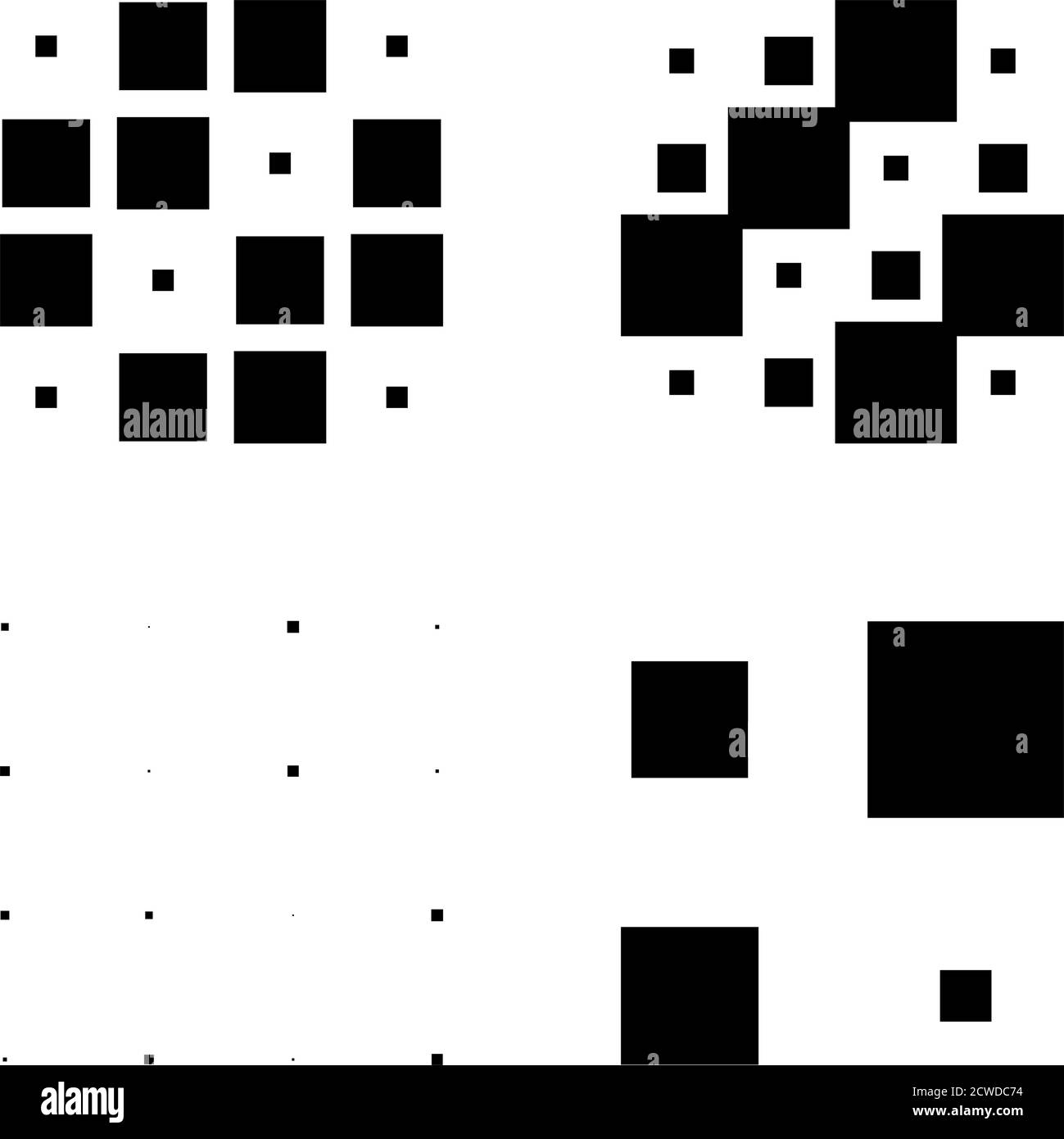 4x4 cube, square geometric arrangement. Square illustration Stock ...