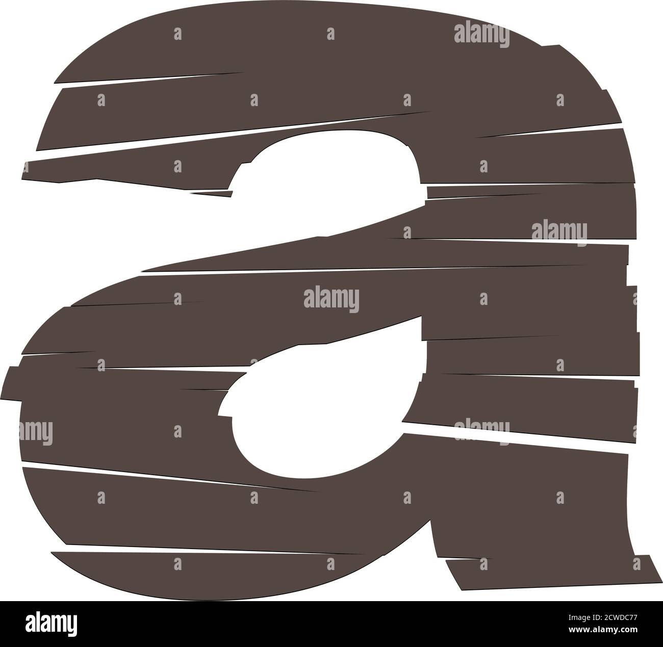 Colorful lowercase letter /a/ with fracture, broken, shattered effect ...