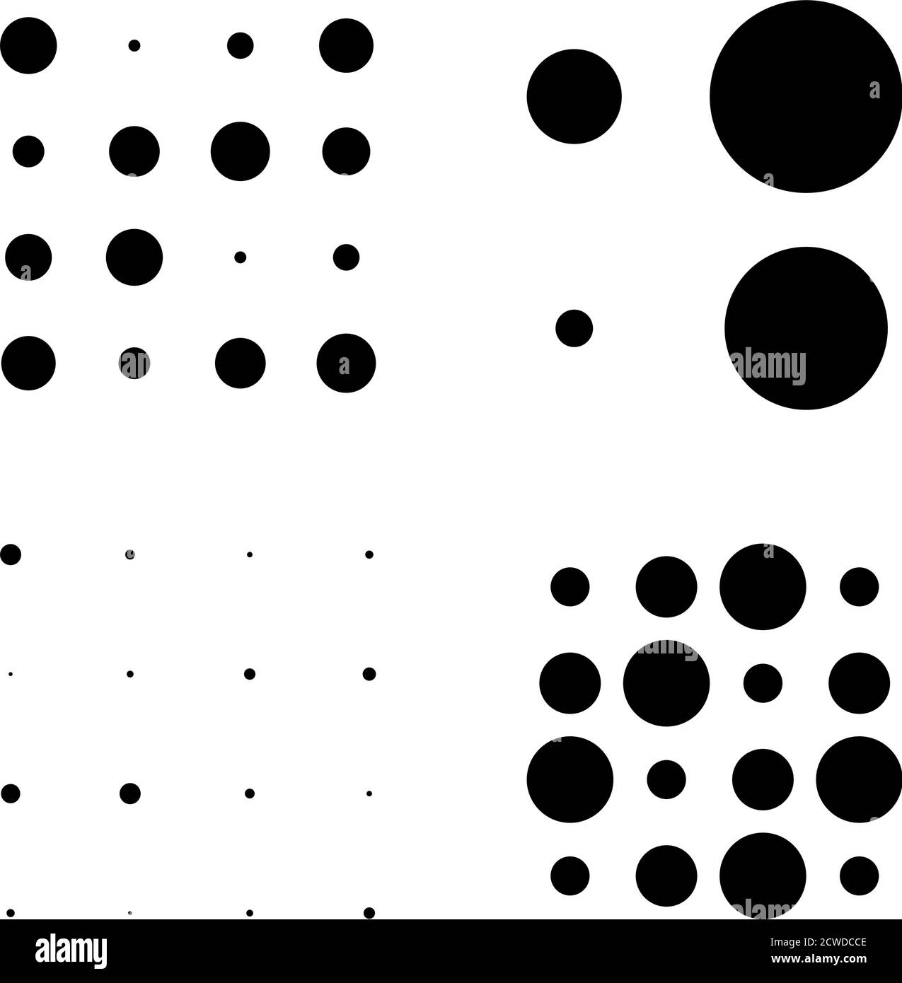 4x4 circles dots variation design. Dotted, speckles, freckles Stock ...