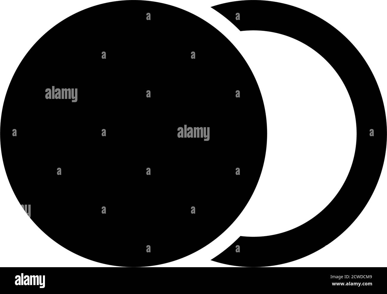 Moon Phase, Astronomy Lunar Eclipse. Flat Vector Icon illustration ...