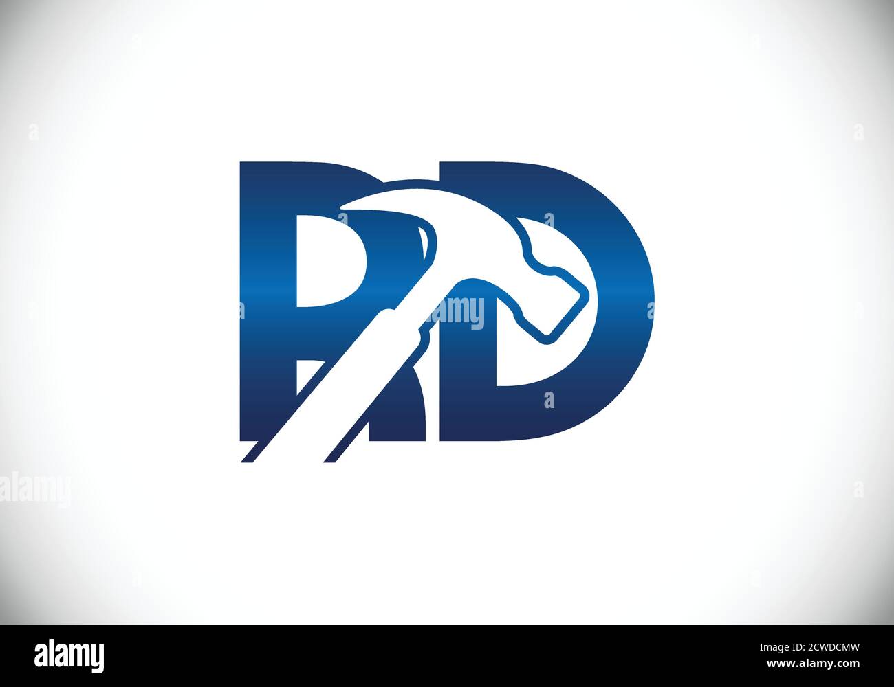 Initial Monogram Letter R D Logo Design Vector Template. R D Letter ...