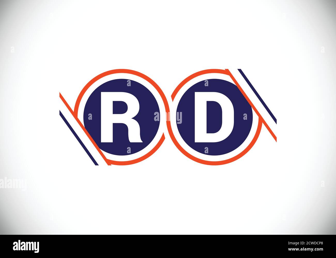 Initial Monogram Letter R D Logo Design Vector Template. R D Letter ...