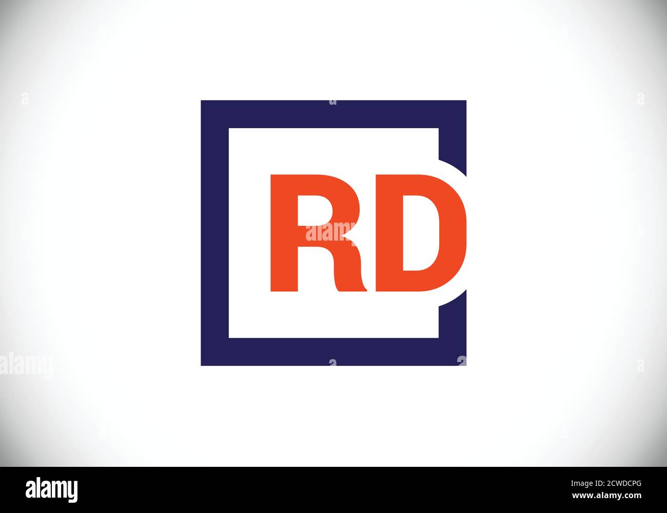 Initial Monogram Letter R D Logo Design Vector Template. R D Letter ...