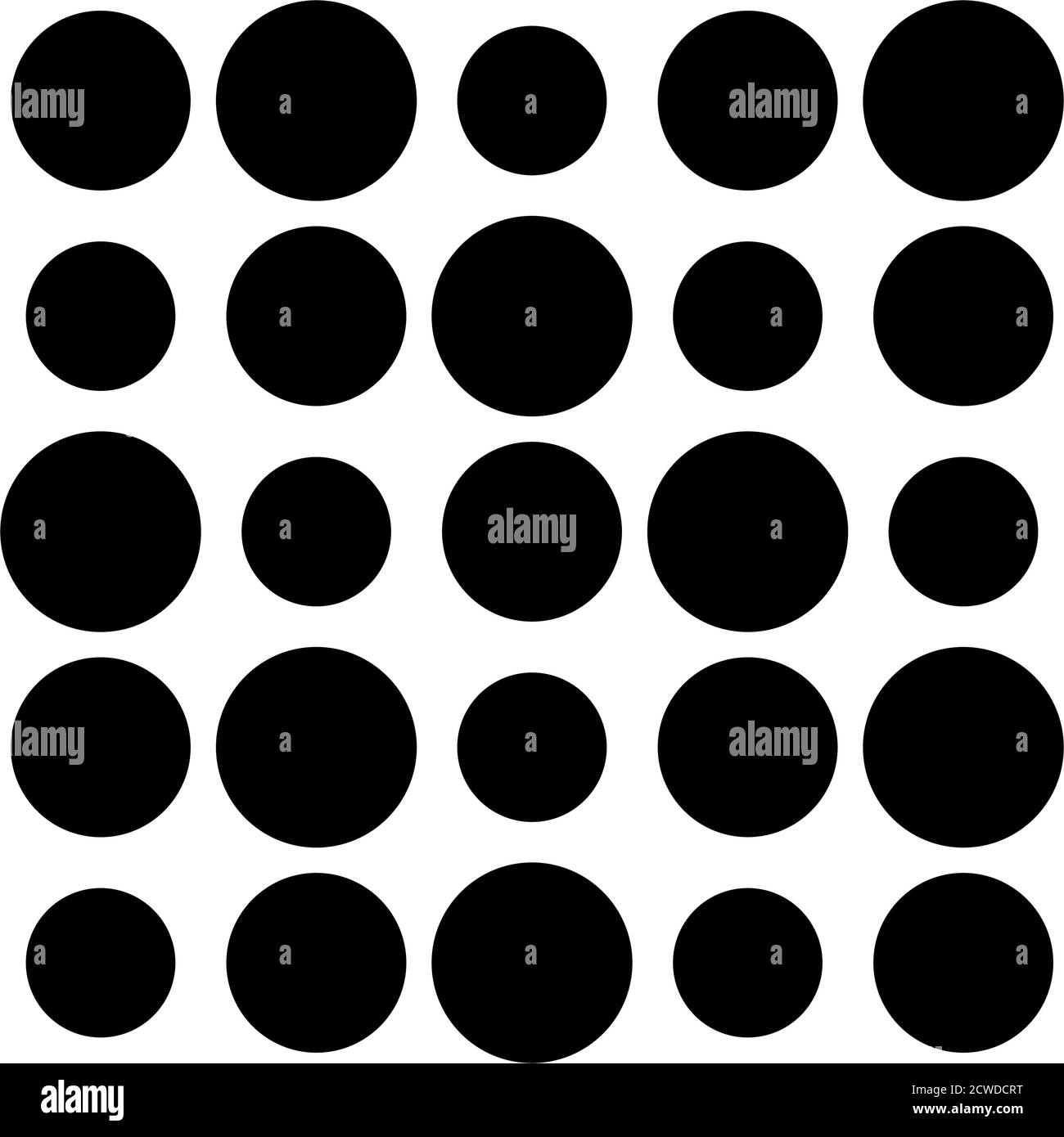5x5 circles dots variation design. Dotted speckles, freckles. Circles ...