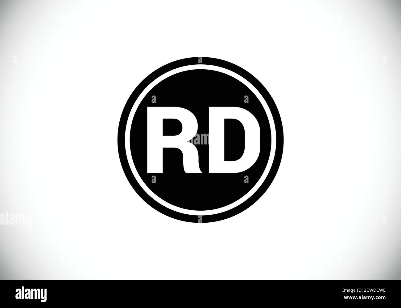 Initial Monogram Letter R D Logo Design Vector Template. R D Letter ...