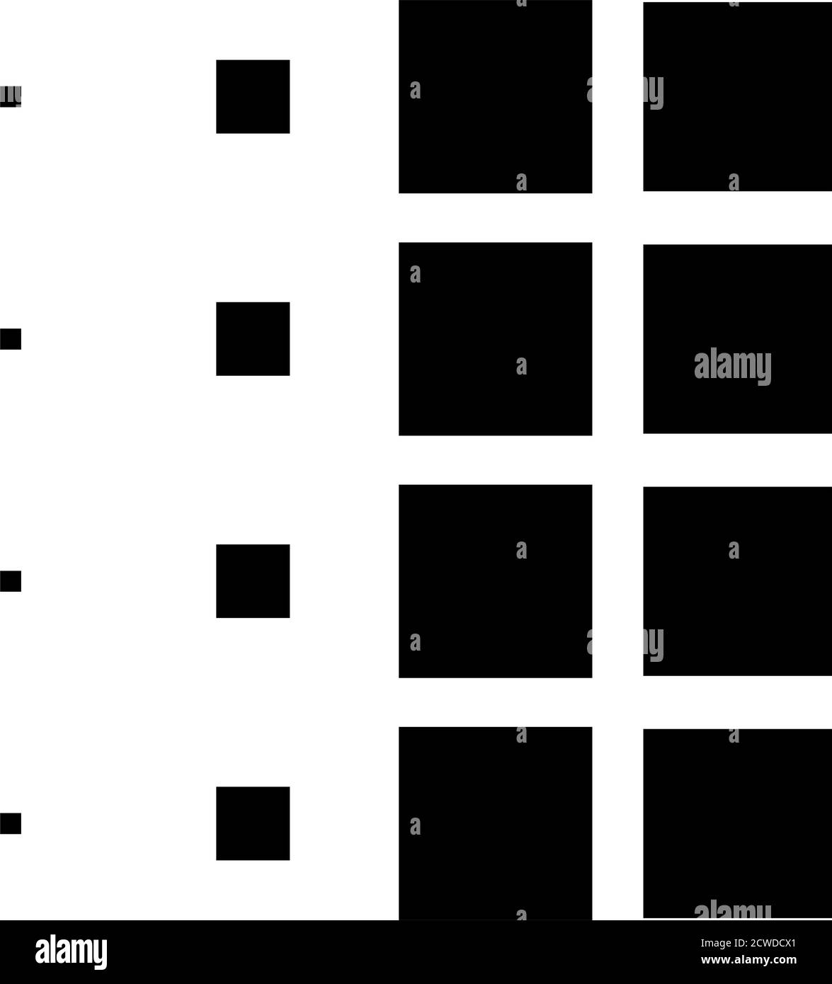 4x4 cube, square geometric arrangement. Square illustration Stock ...