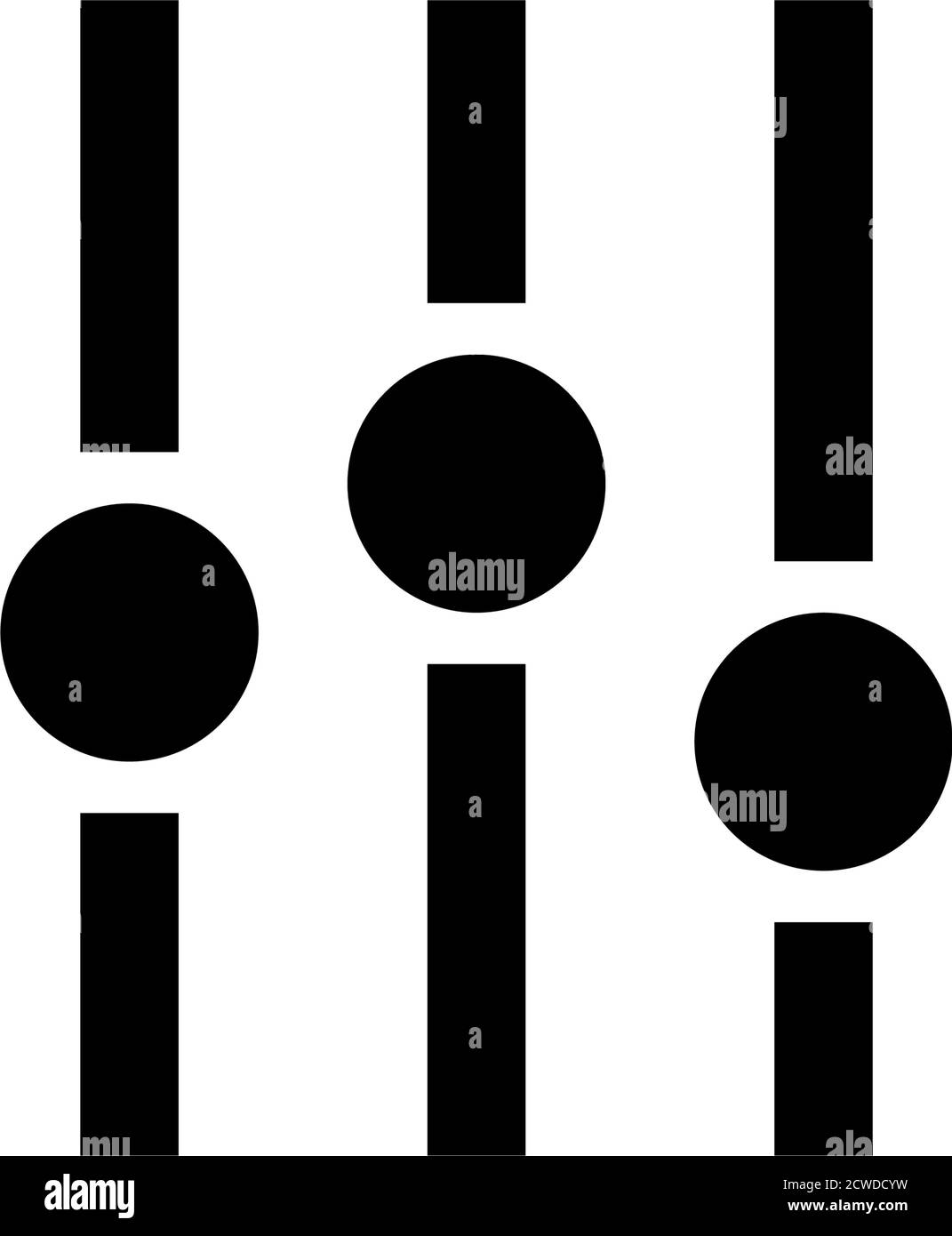 Music Equalizer, Frequency Sound Slider. Flat Vector Icon illustration ...