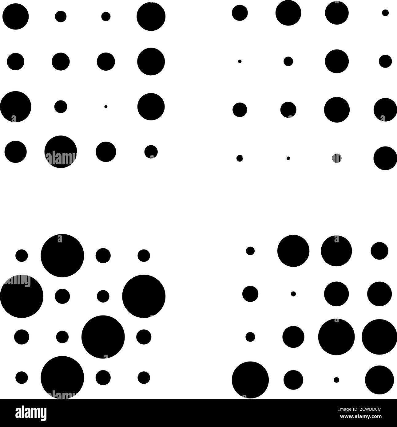 4x4 circles dots variation design. Dotted, speckles, freckles Stock ...