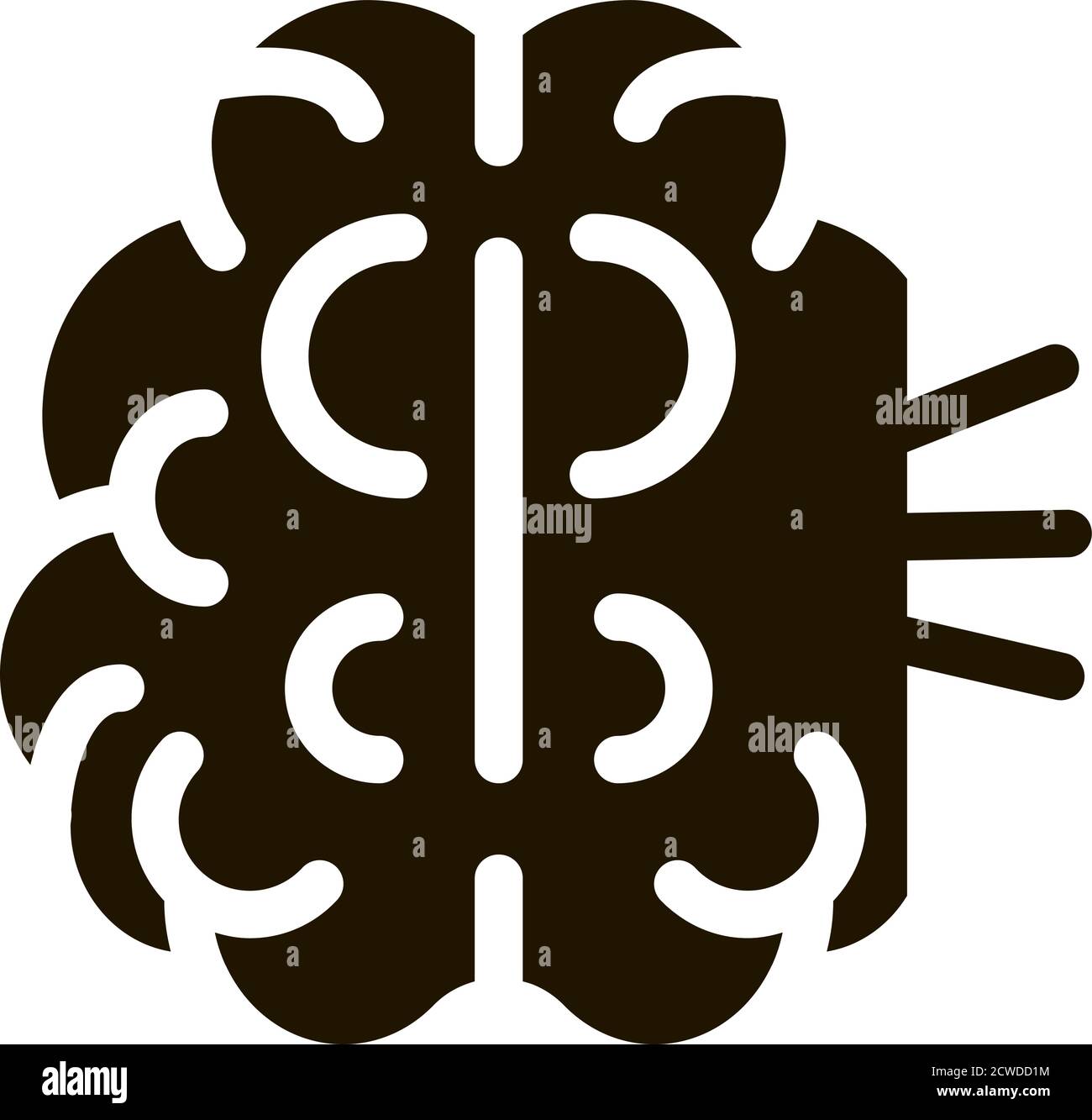 Human Brain Icon Vector Glyph Illustration Stock Vector Image & Art - Alamy