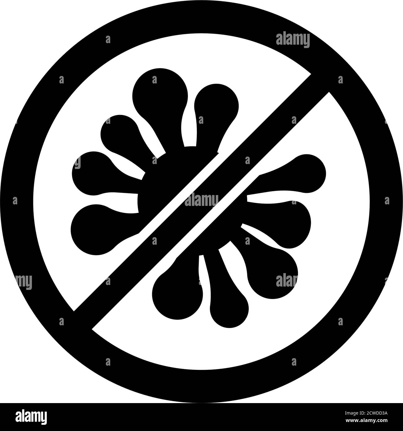 Antibacterial, No Virus, Stop Bacteria. Flat Vector Icon illustration ...