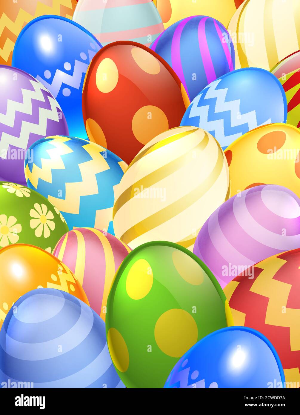 Easter Eggs Background Cartoon Stock Vector Image & Art - Alamy