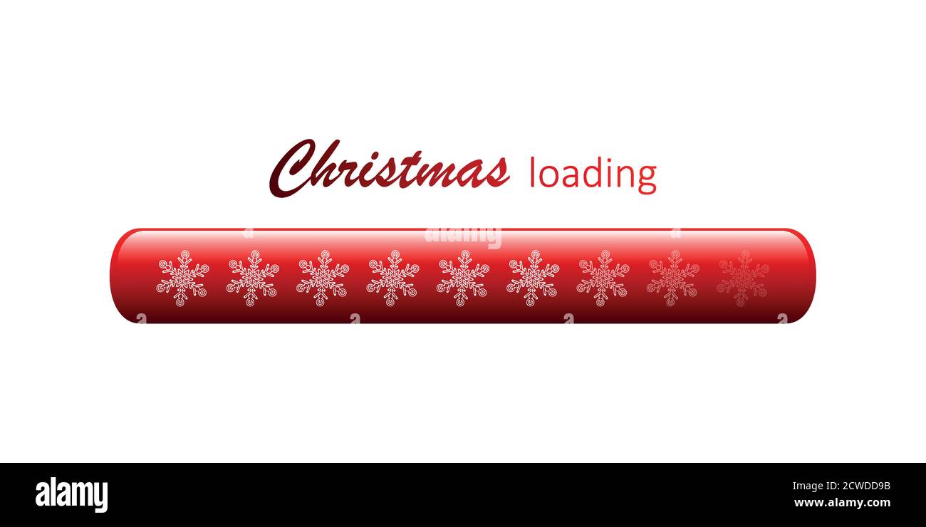 christmas loading bar with snowflake vector illustration EPS10 Stock ...