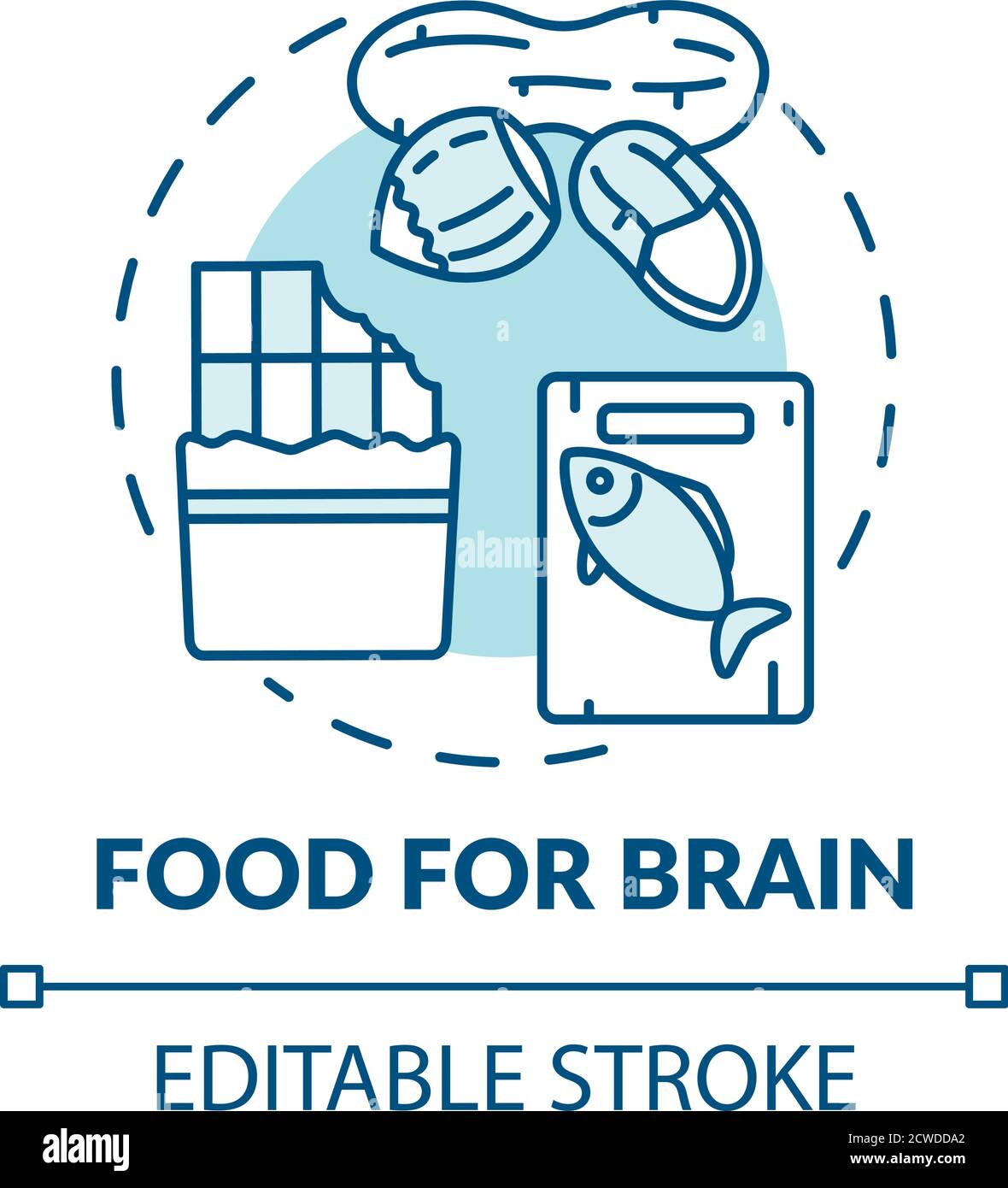 Brain health food nutrition Stock Vector Images - Alamy
