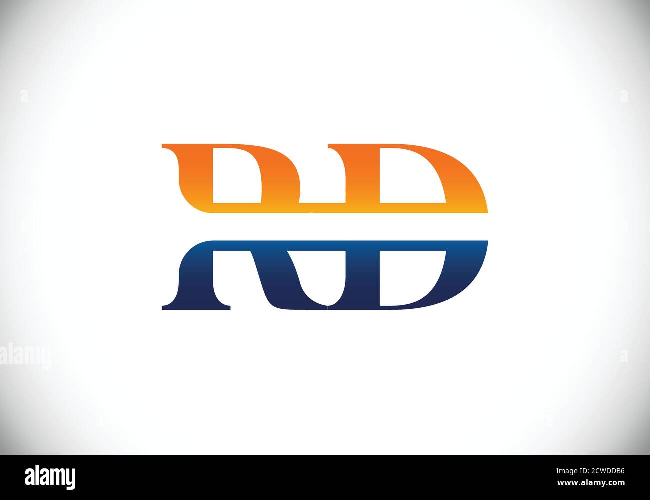 Initial Monogram Letter R D Logo Design Vector Template. R D Letter ...