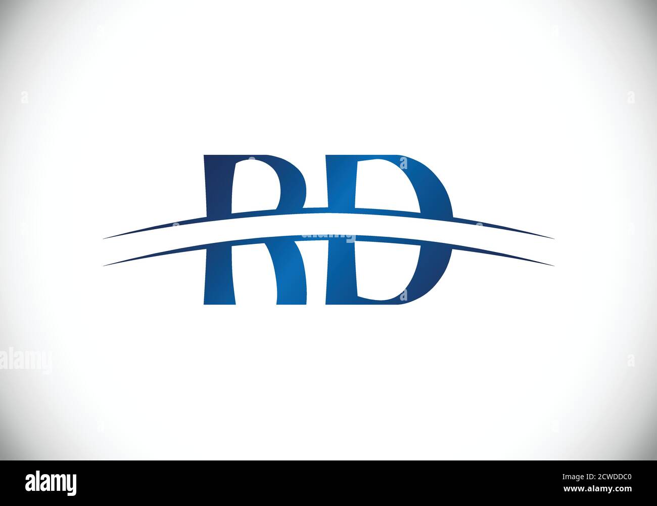 Initial Monogram Letter R D Logo Design Vector Template. R D Letter ...