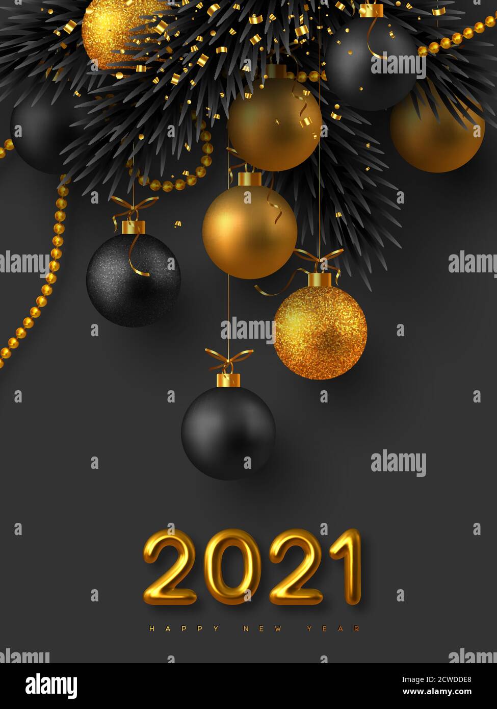 Happy new year 3d Stock Vector Images - Alamy