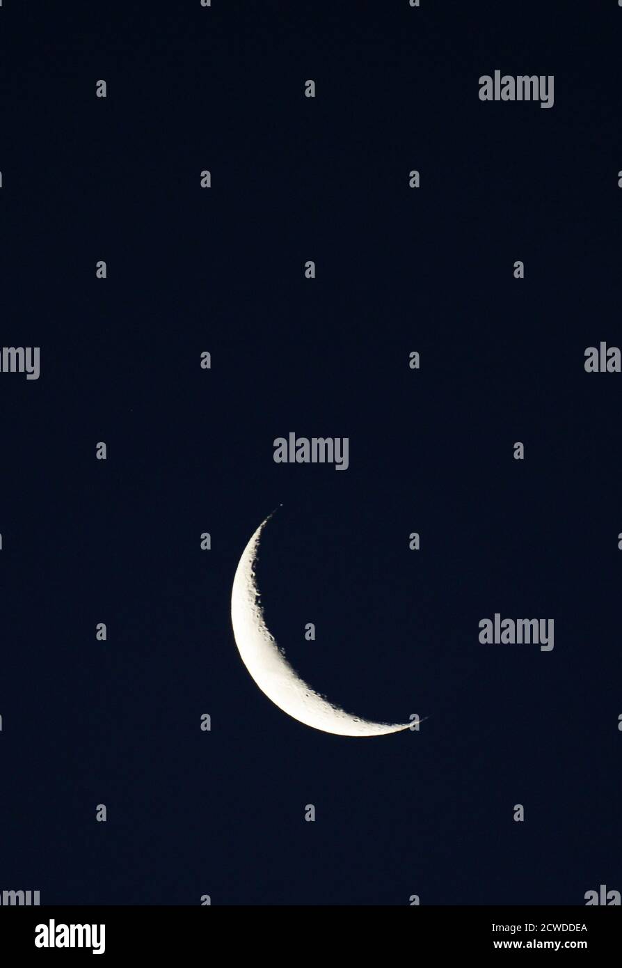 Looking up at the moon and stars Stock Photo - Alamy