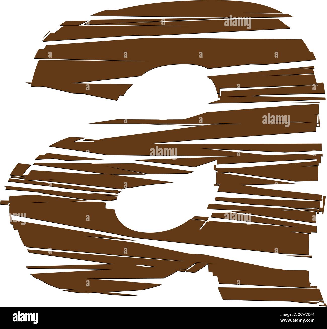 Colorful lowercase letter /a/ with fracture, broken, shattered effect ...