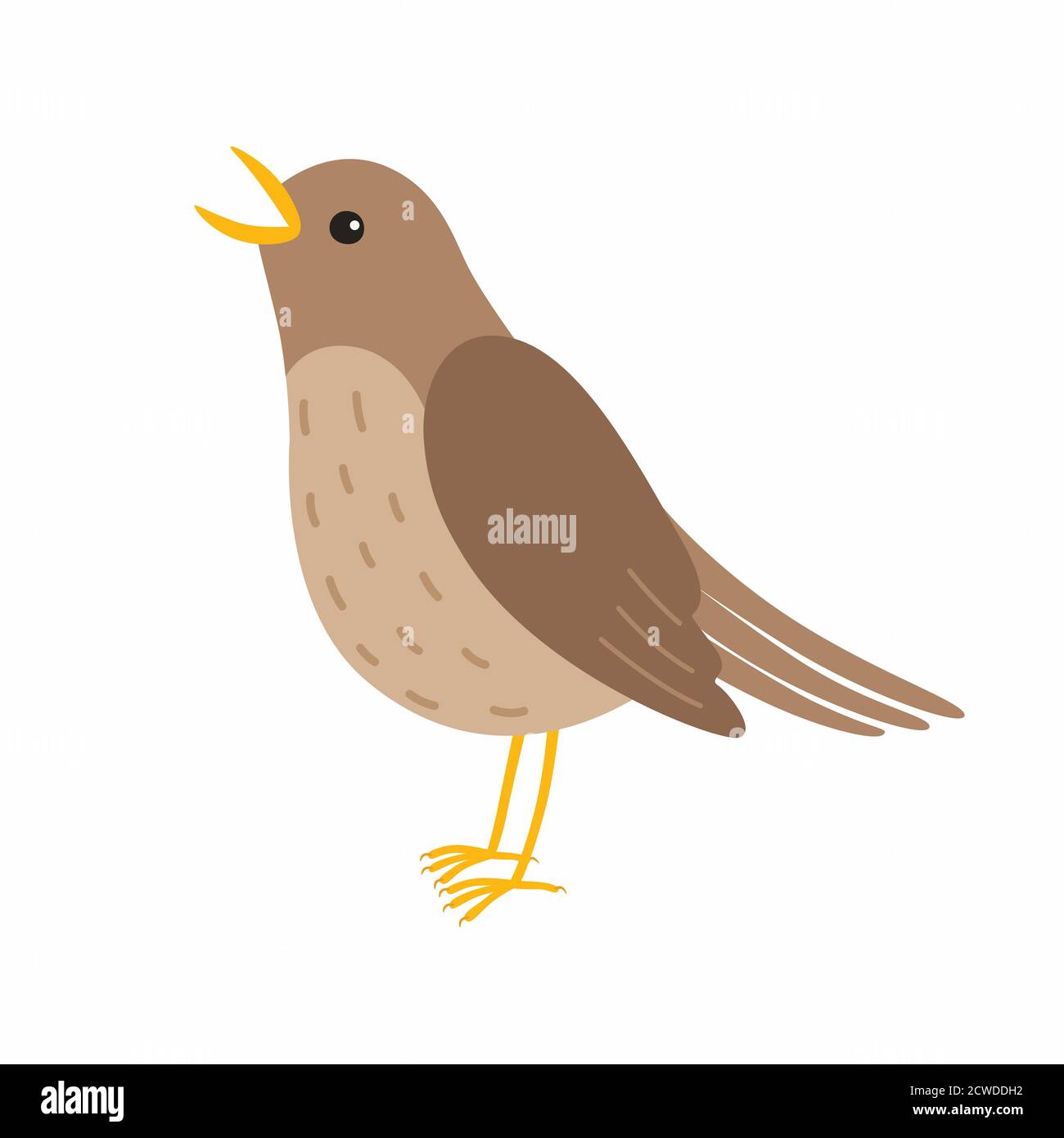 Nightingale bird cartoon illustration Cut Out Stock Images & Pictures ...