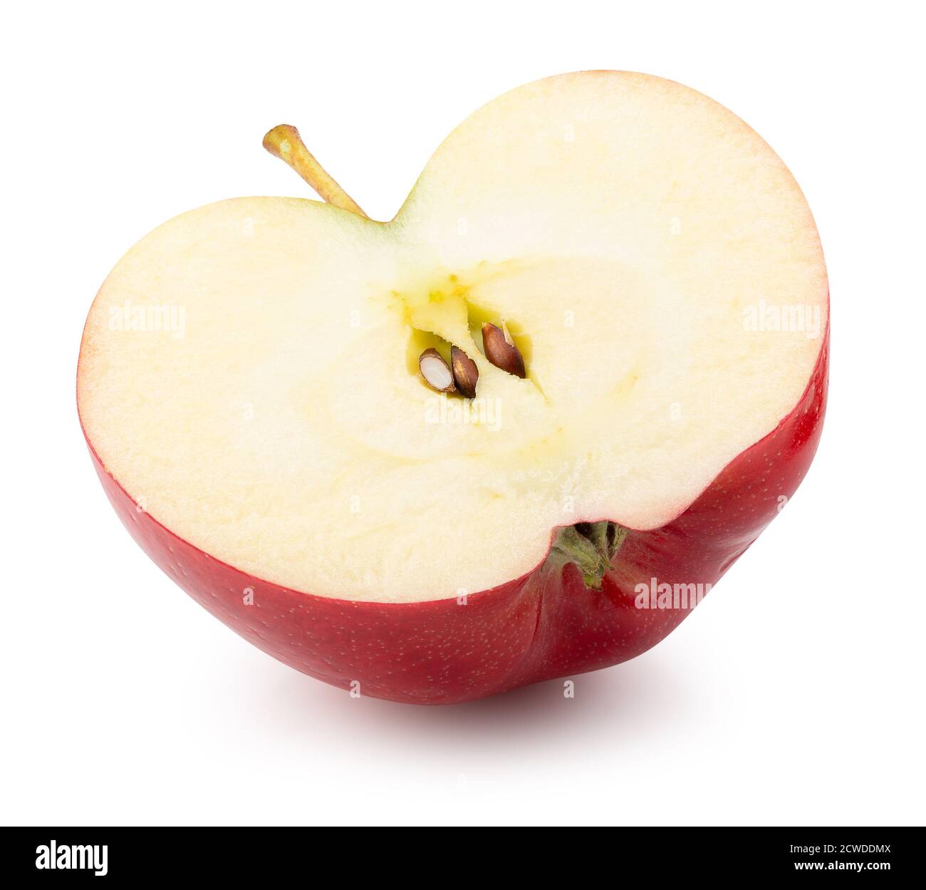 half of red apple isolated on a white background Stock Photo - Alamy