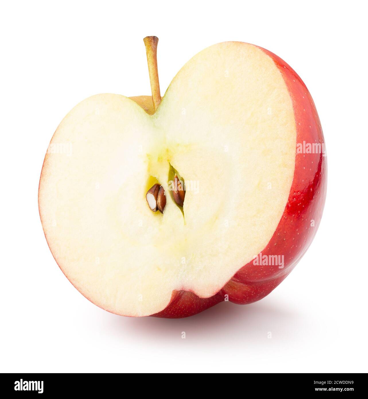 half of red apple isolated on a white background Stock Photo - Alamy