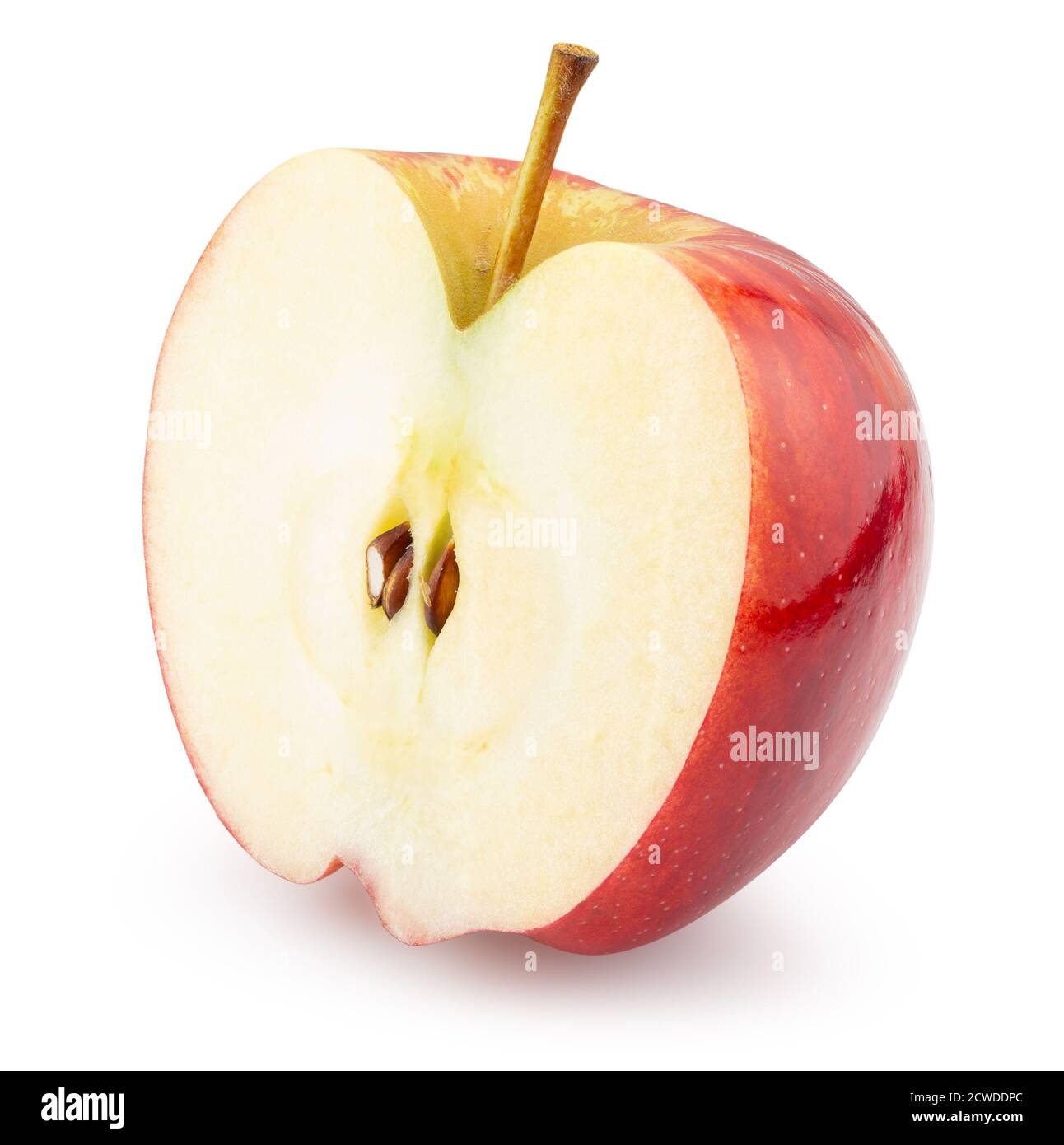 half of red apple isolated on a white background Stock Photo - Alamy