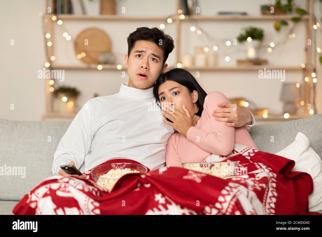 Horror concept man watching hi-res stock photography and images - Alamy