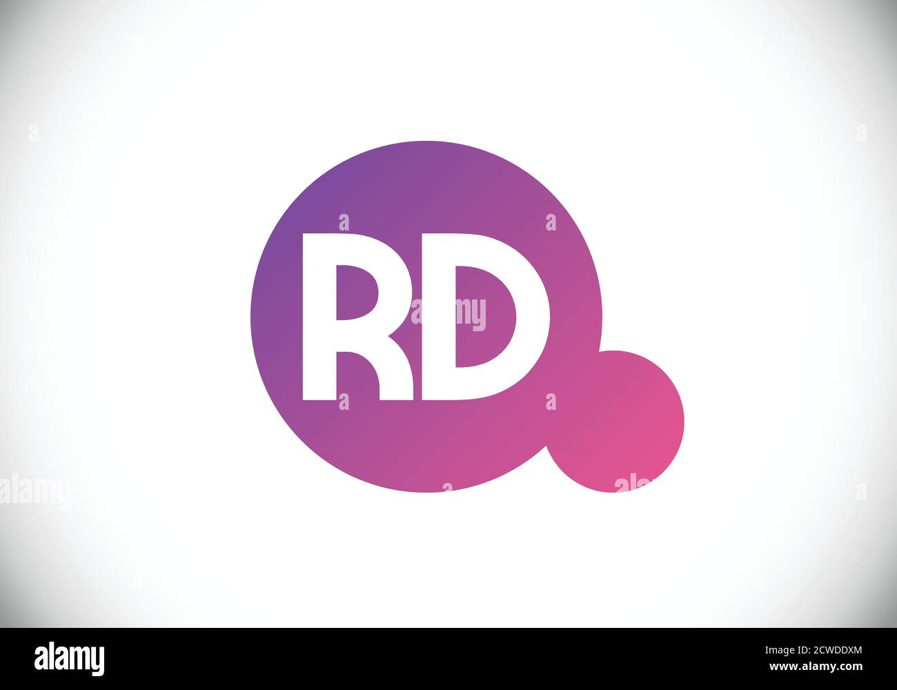 Initial Monogram Letter R D Logo Design Vector Template. R D Letter ...