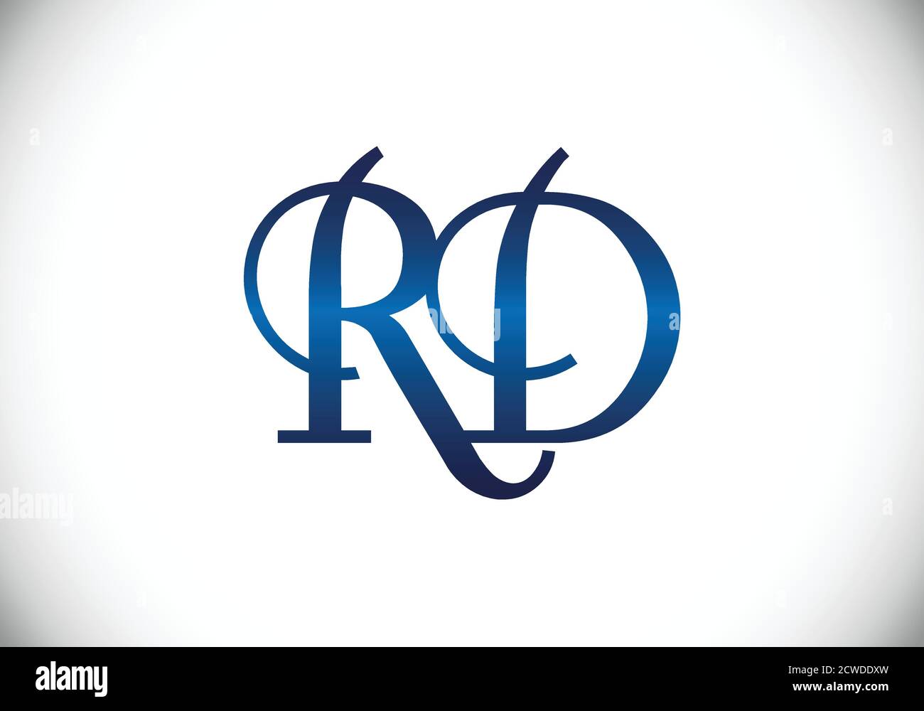 Initial Monogram Letter R D Logo Design Vector Template. R D Letter ...