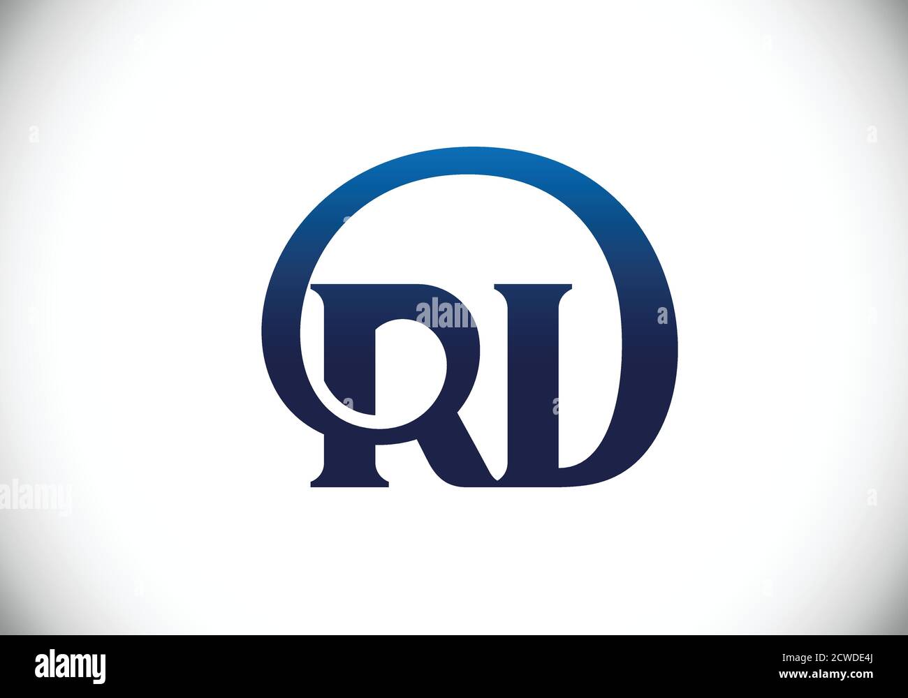 Initial Monogram Letter R D Logo Design Vector Template. R D Letter ...