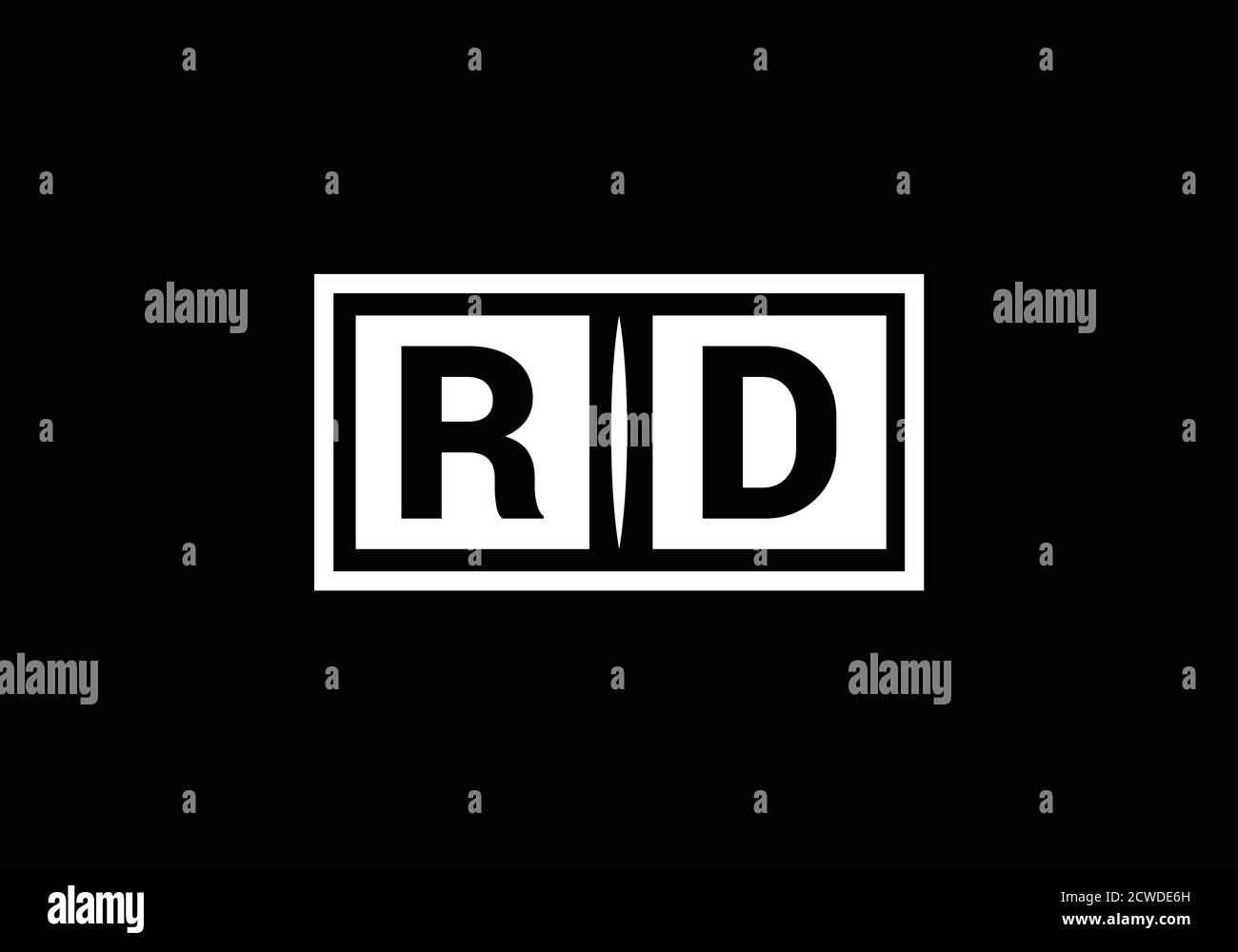 D r logo design Stock Vector Images - Alamy