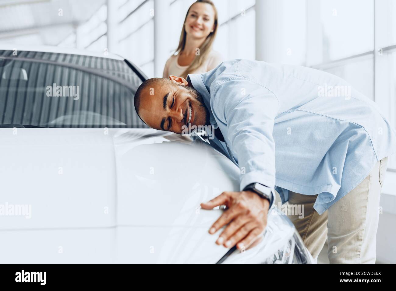 Hug hugging new car hi-res stock photography and images - Alamy