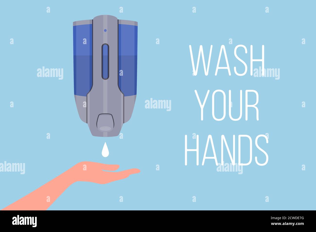Vector Background. Pump Hand Wash. Hand and Sanitizer in Flat Style ...
