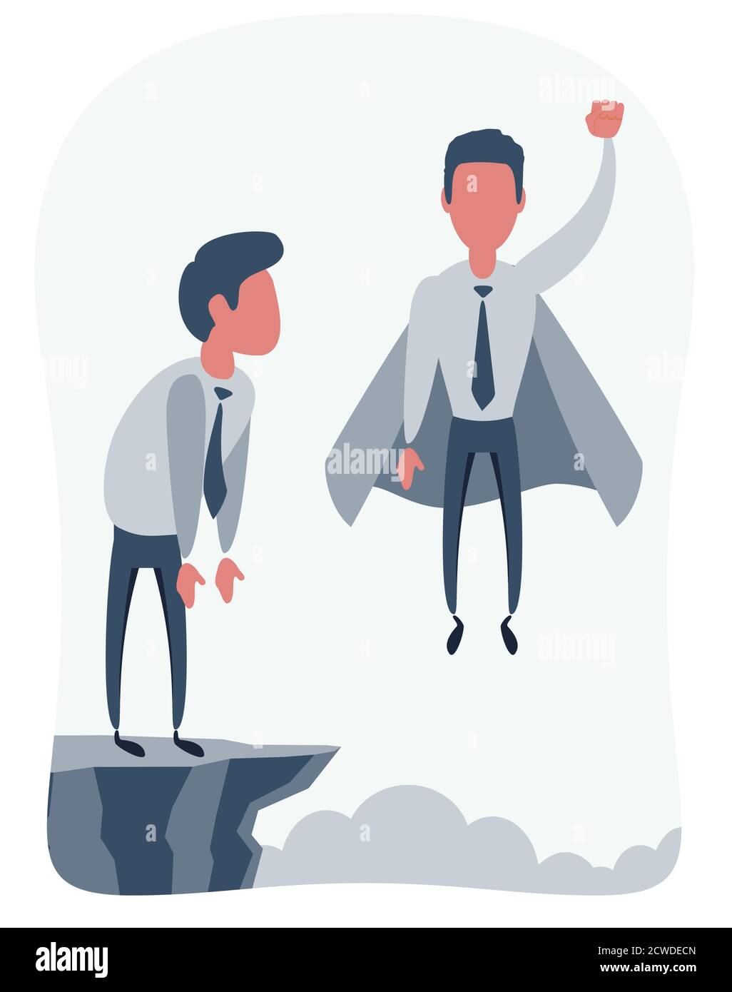 Confident superhero businessman rising up Stock Vector Image & Art - Alamy