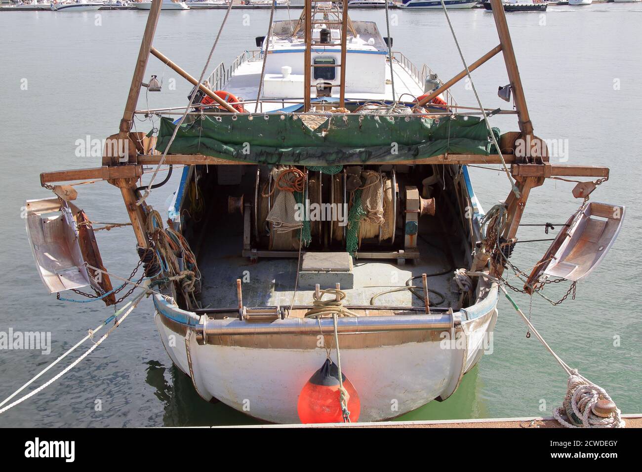 stern of an Italian fishing boat Stock Photo - Alamy