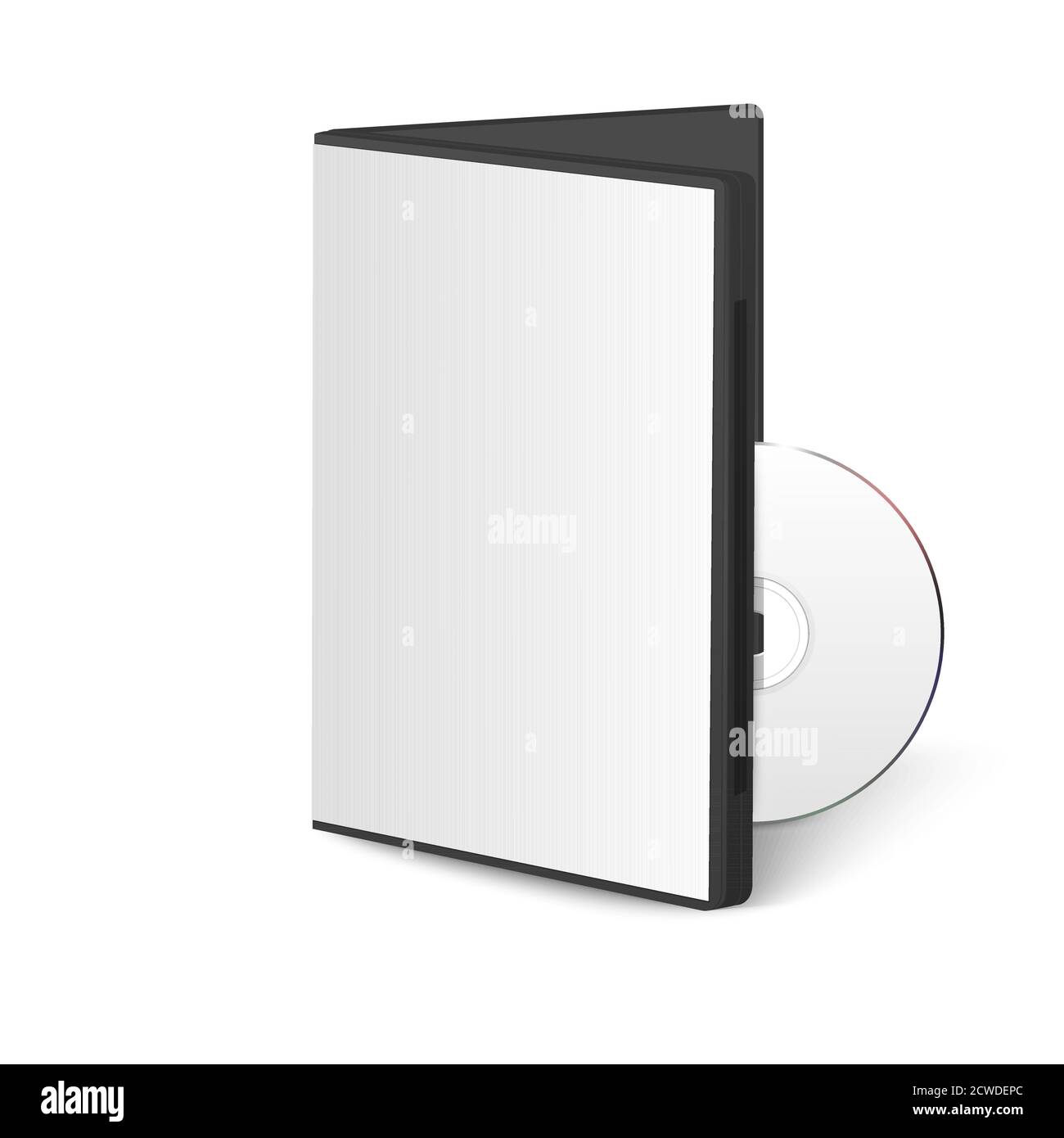 Vector 3d Realistic Opened CD, DVD with Plastic Cover Box Set Closeup ...