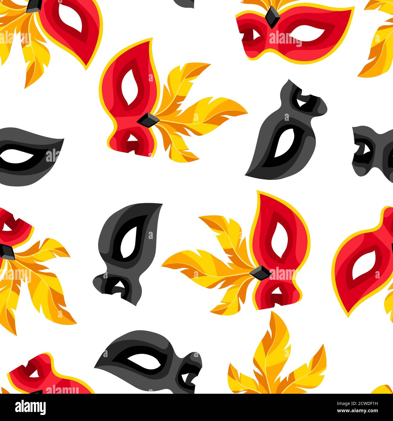 Seamless pattern with carnival masks Stock Vector Image & Art - Alamy