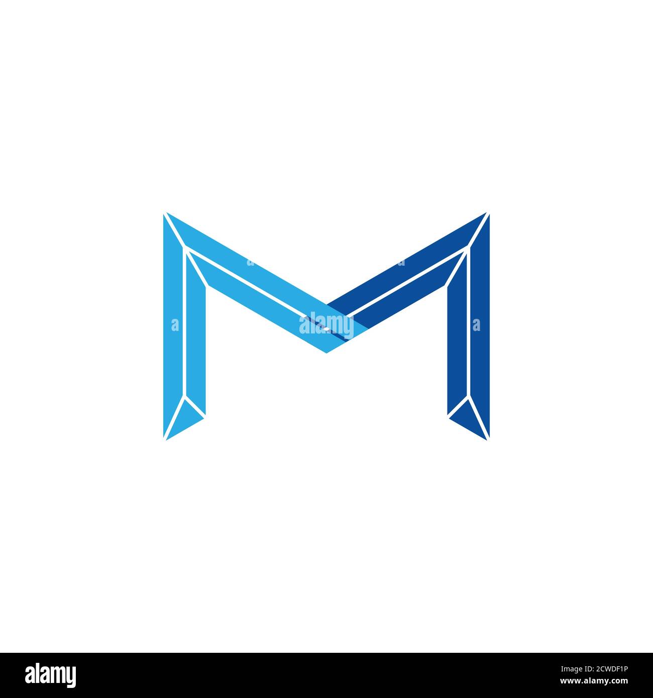 letter m stripes geometric line logo vector Stock Vector Image & Art ...