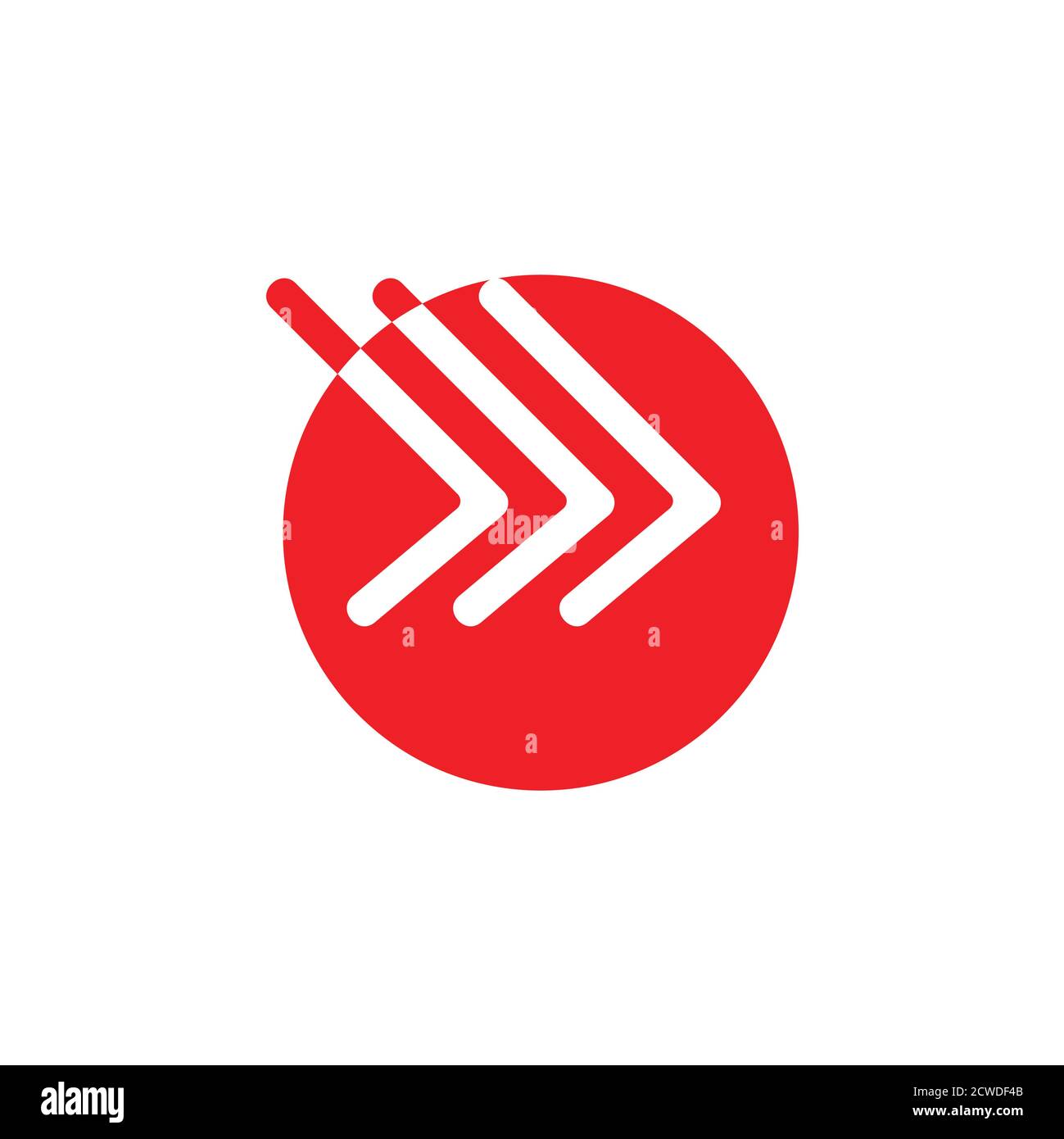 arrow negative space circle logo vector Stock Vector Image & Art - Alamy