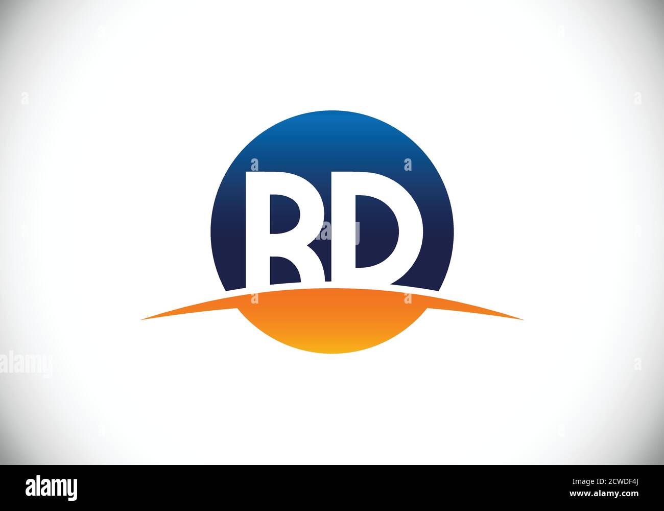 Initial Monogram Letter R D Logo Design Vector Template. R D Letter ...