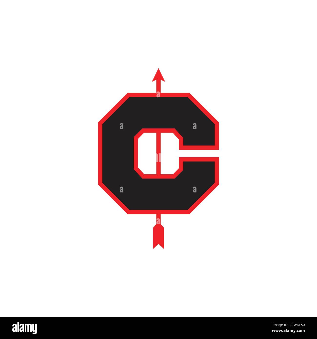 letter c arrow shape outline logo vector Stock Vector Image & Art - Alamy