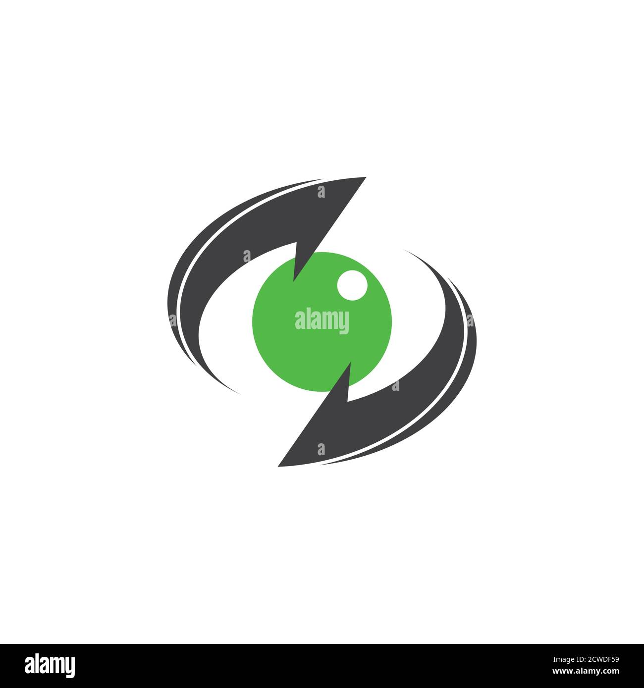 global green earth circle rotation arrows brand logo vector Stock ...