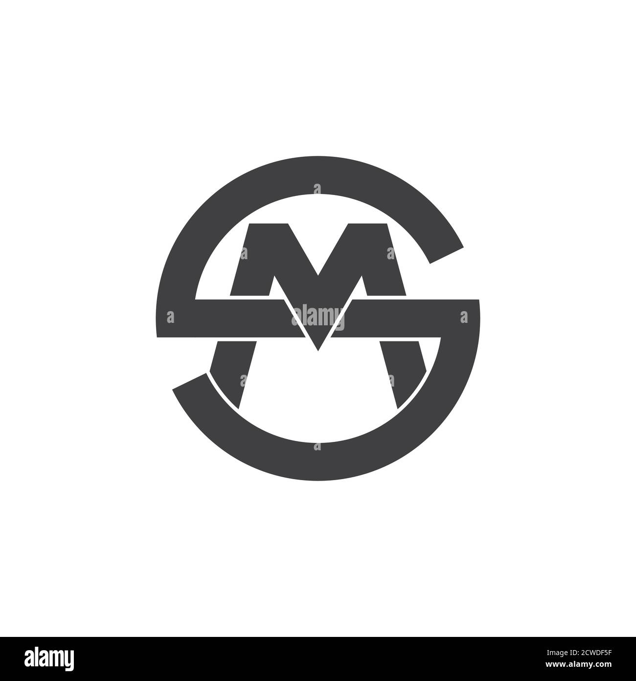 letter sm linked geometric line logo vector Stock Vector Image & Art ...